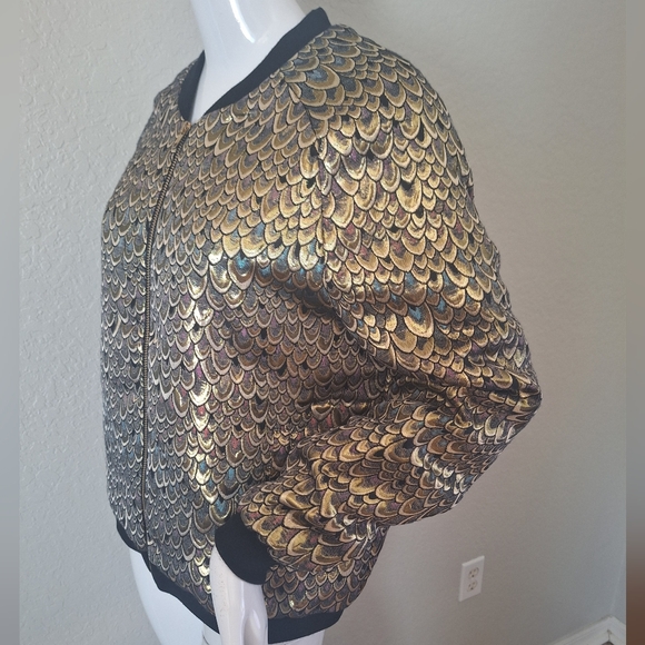 Beulah | Jackets & Coats | Beulah Style Metallic Peacock Jacket | Poshmark